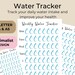 Water Tracker Printable, Water Intake Tracker, Water Intake Chart ...