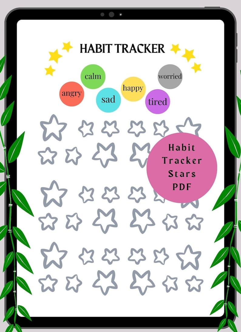 Habit Tracker Printable Stars Theme: Daily Weekly and Monthly - Etsy