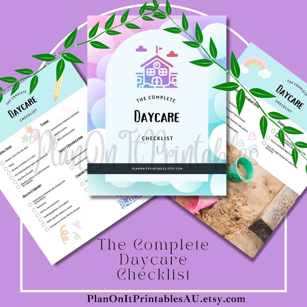 Daycare Checklist Daycare Routine Childcare Planning Childcare ...