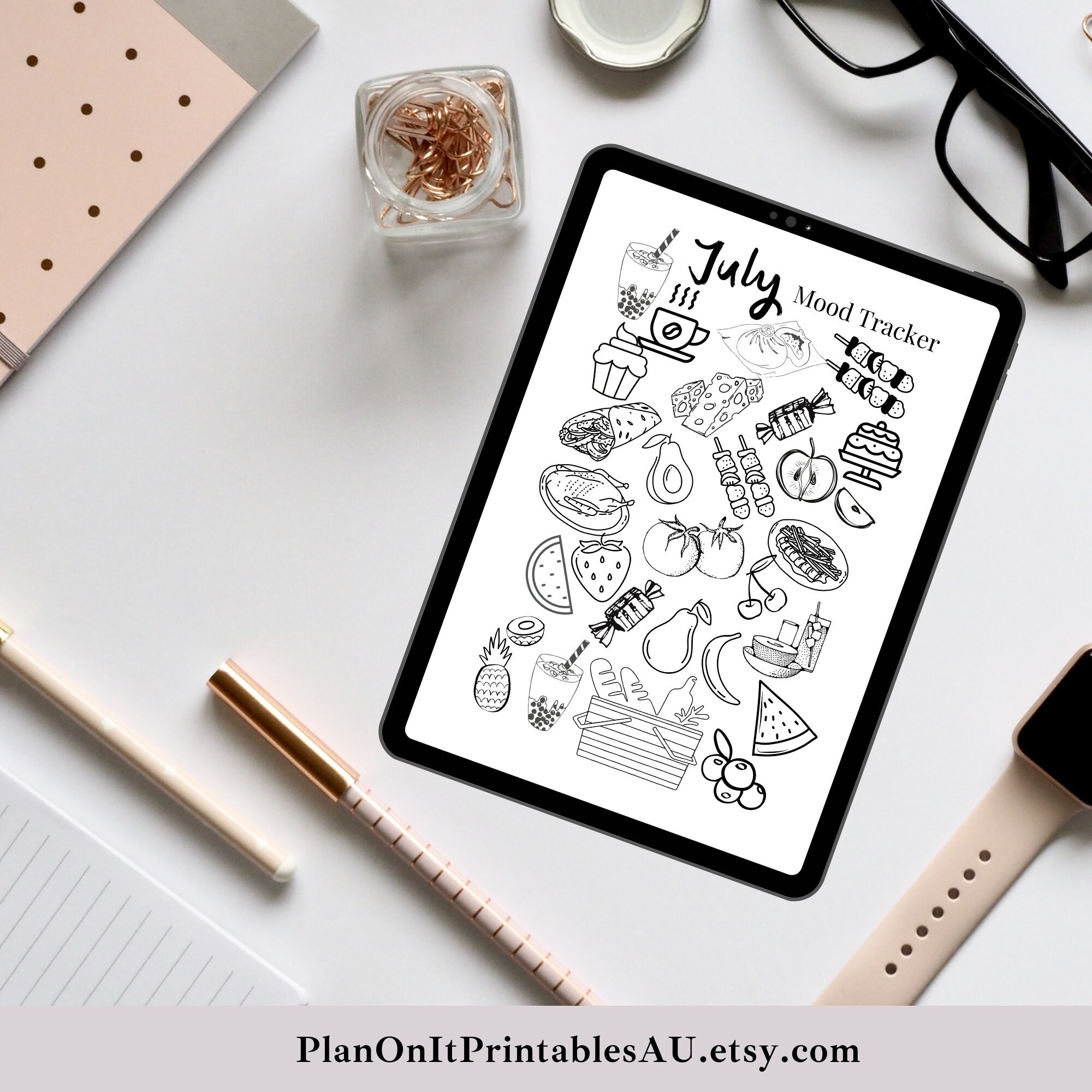 July Easy Mood Tracker, July Mood Tracker, July Journal Ideas, Stay ...