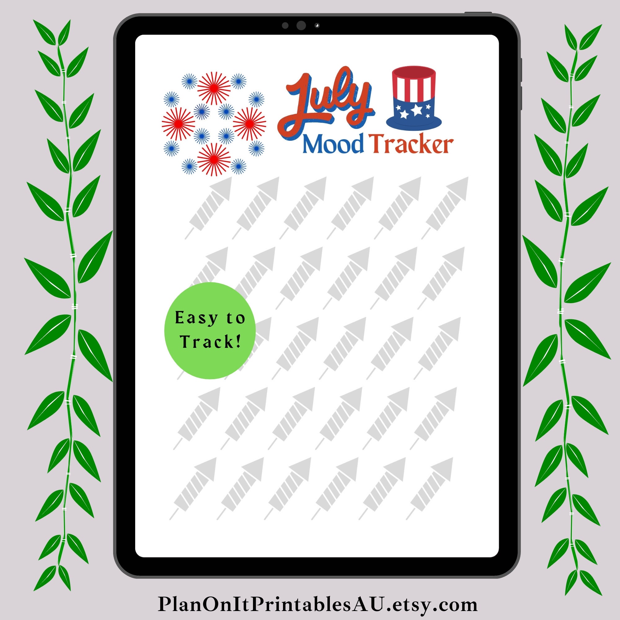 July Easy Mood Tracker, July Mood Tracker, July Journal Ideas, Stay ...