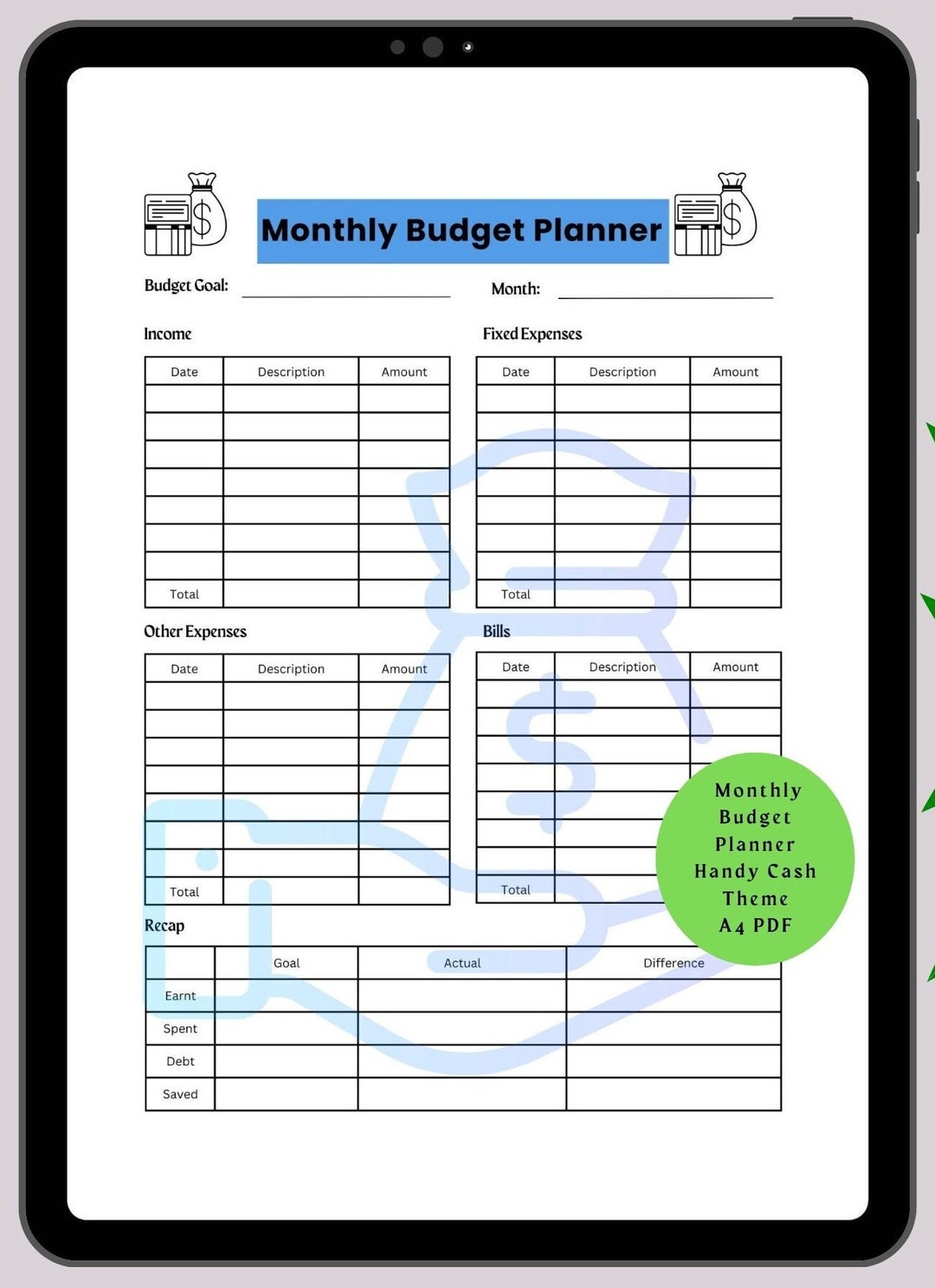 Monthly Budget Tracker for Couples, Couples Monthly Budget Planner ...