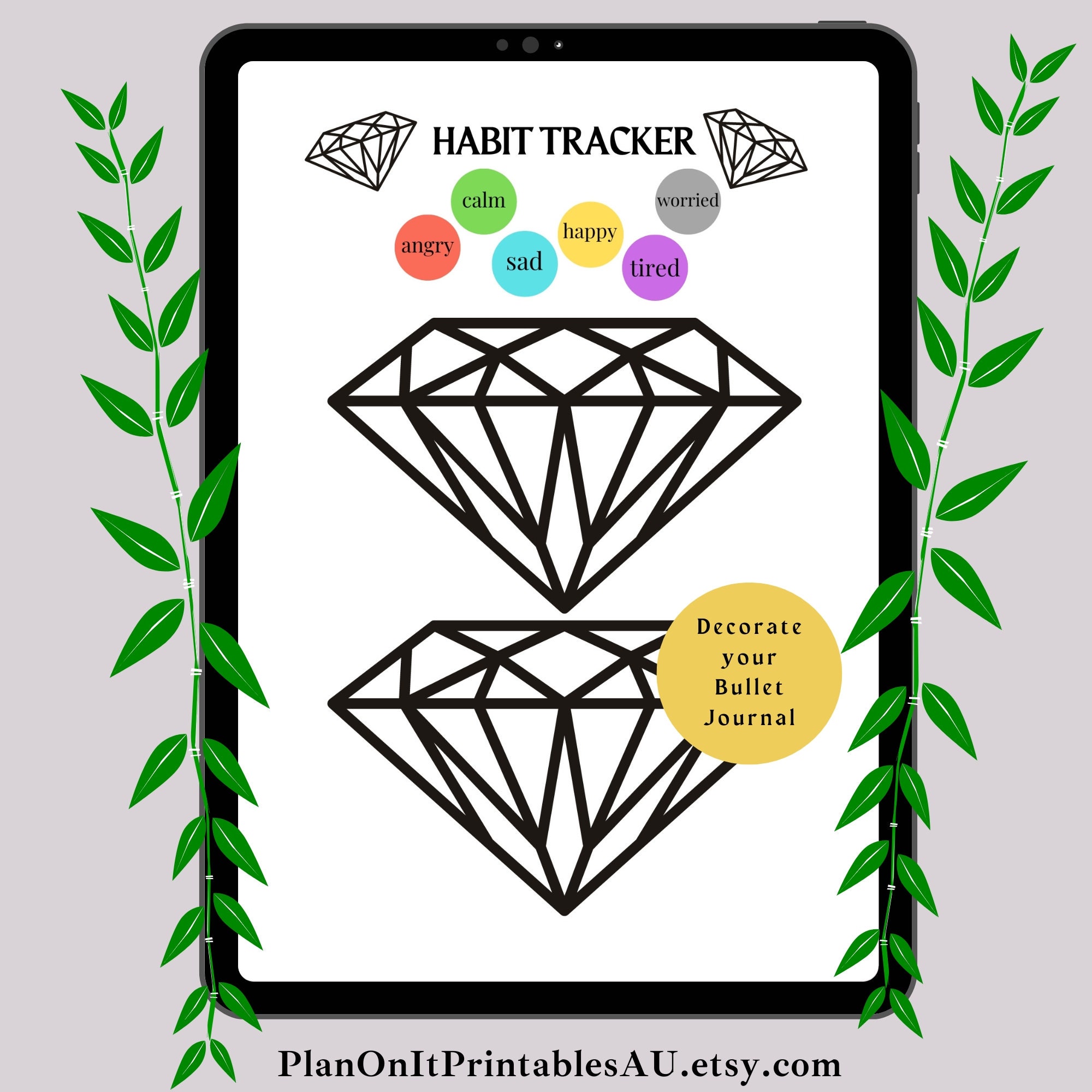 Habit Tracker Bundle: 6 Printable Pdfs Daily, Weekly and Monthly Habit ...