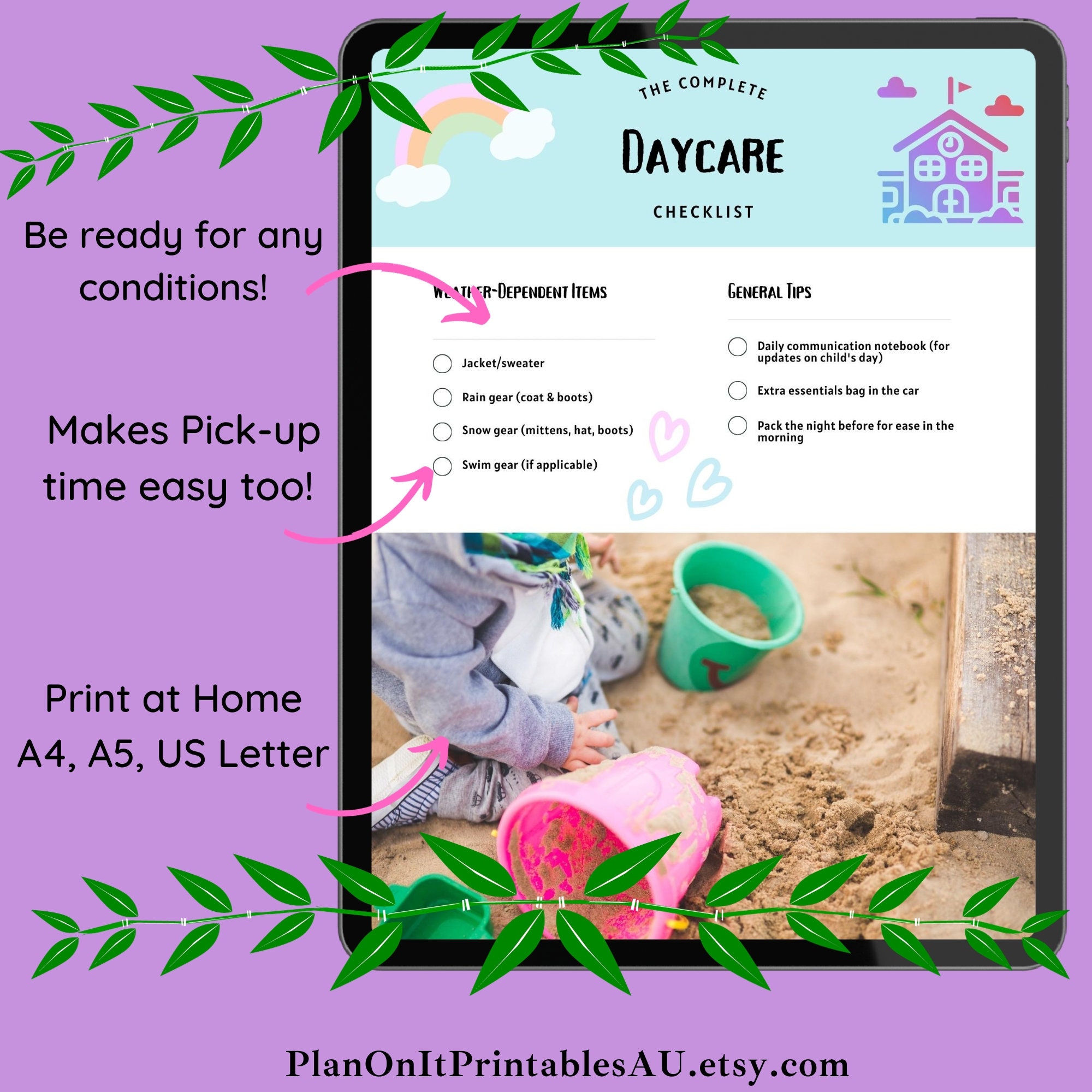 Daycare Checklist Daycare Routine Childcare Planning Childcare ...