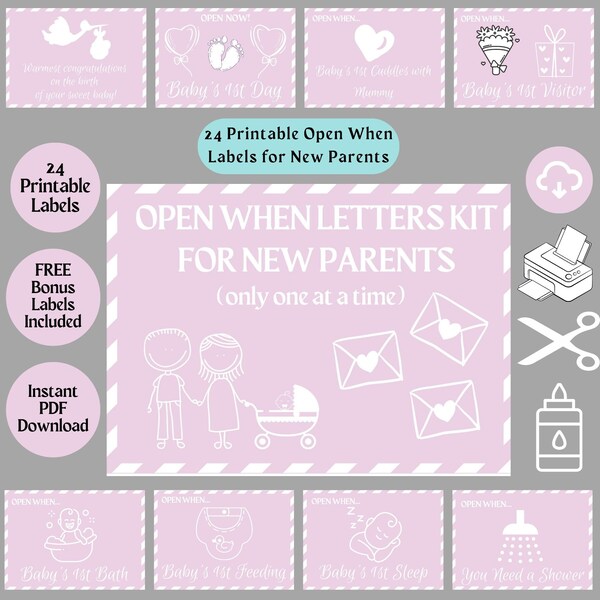 Open When Letters New Parents - Etsy