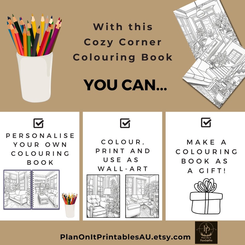 Cozy Corners 28-page Printable Colouring Book for Adults, Cozy ...
