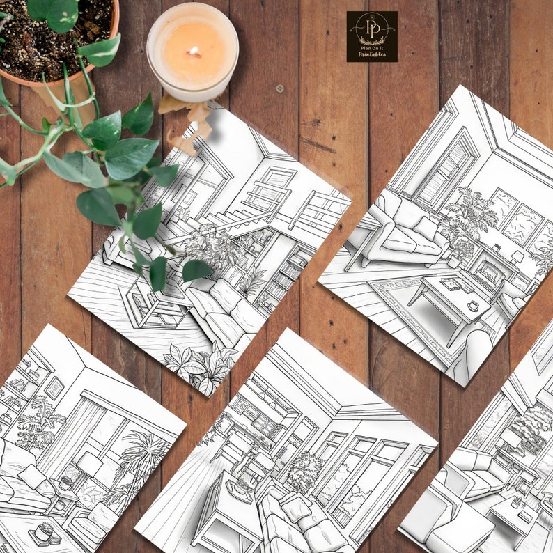 Cozy Corners 28-page Printable Colouring Book for Adults, Cozy ...