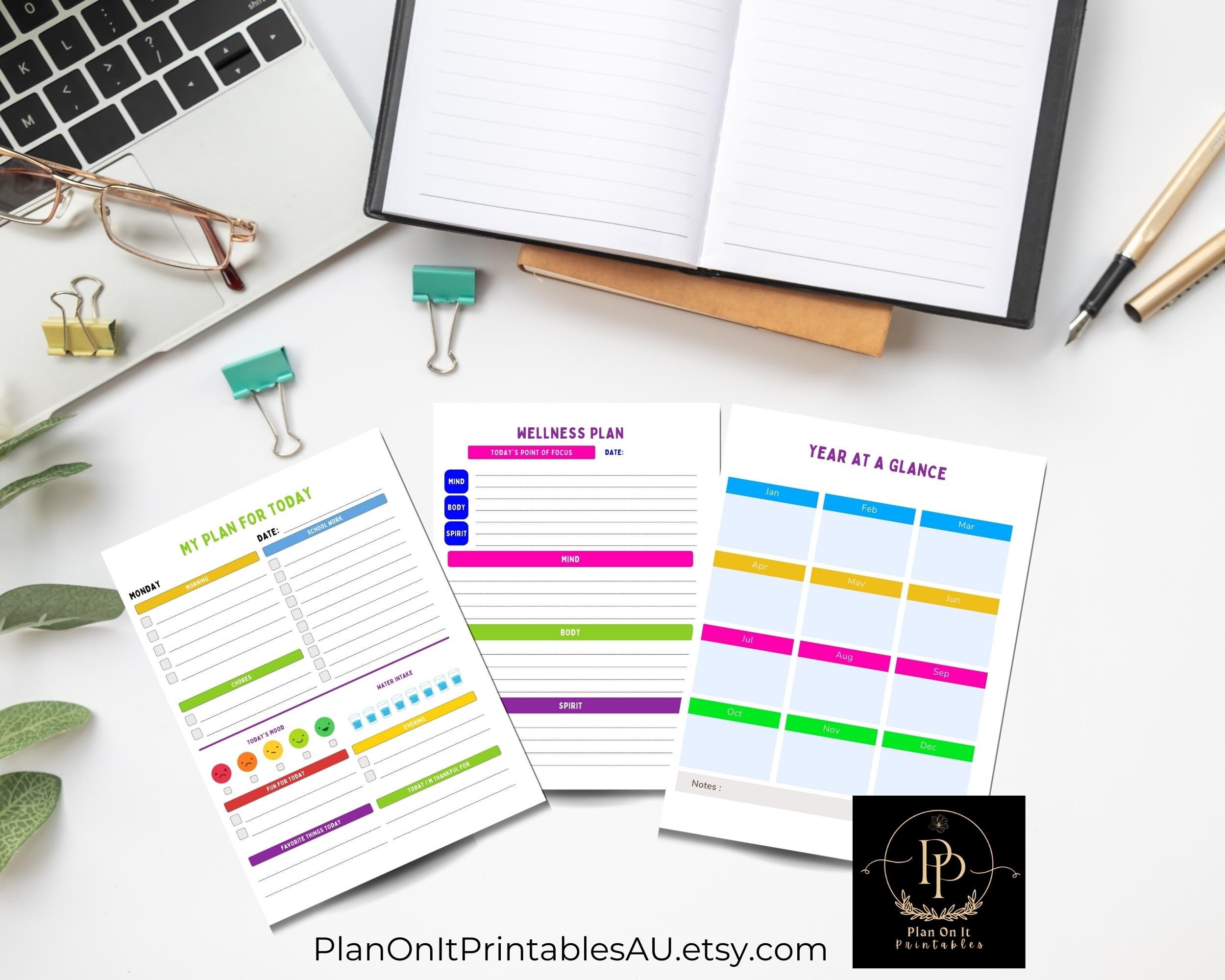 ADHD Planner Printable Workbook for Kids Mental Health ADHD - Etsy