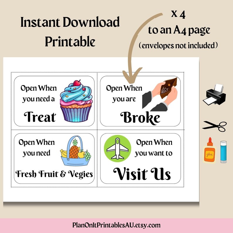 Open When Envelopes College Student: 20 Printable Open When Letters ...