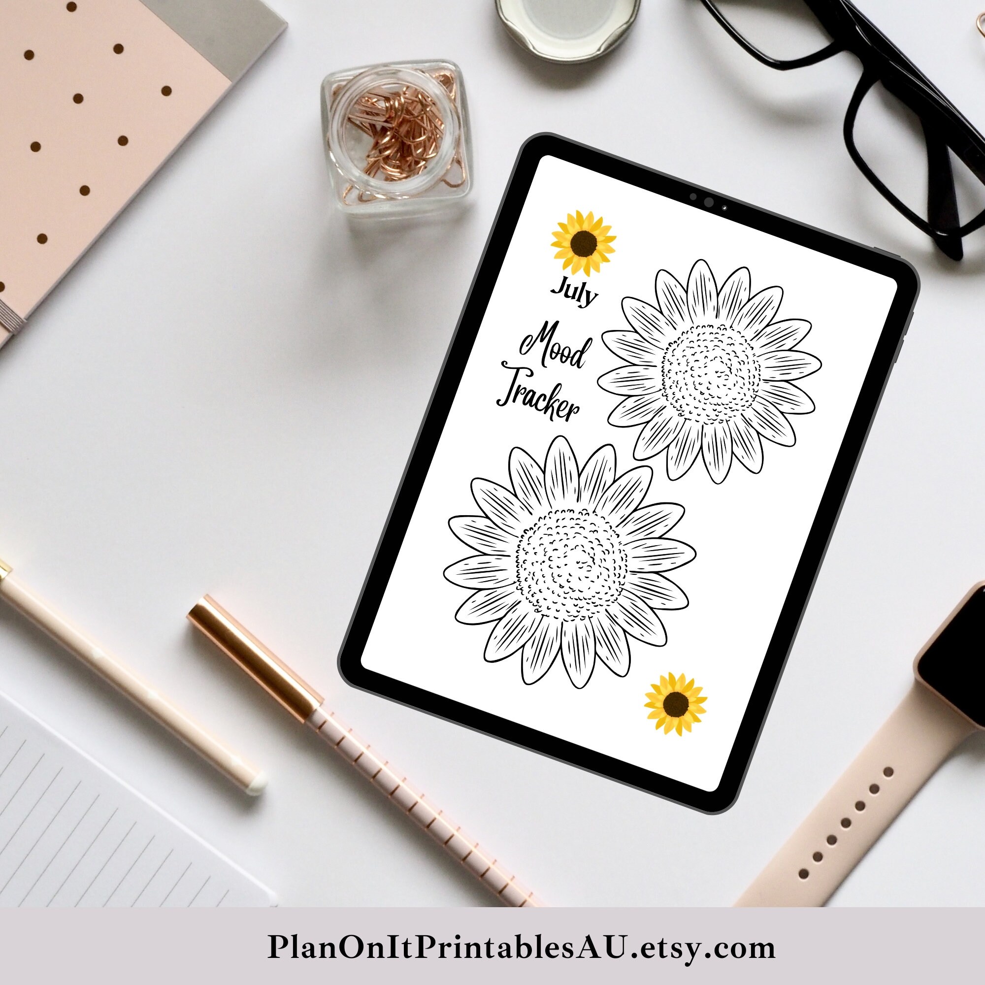 July Mood Tracker Easy Mood Tracker Daily Weekly and - Etsy