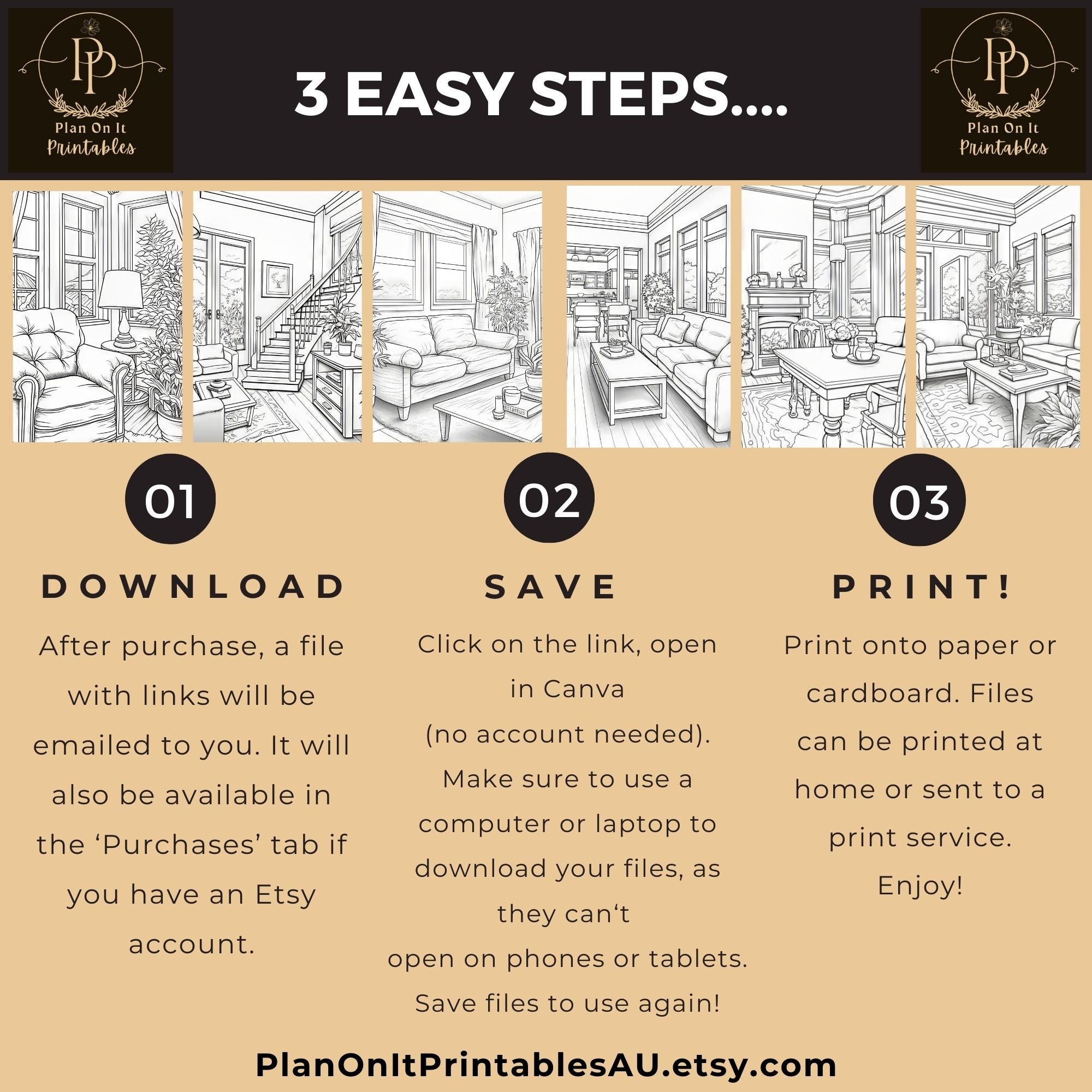 24-page Printable Plants Coloring Book for Adults, Indoor Plants ...