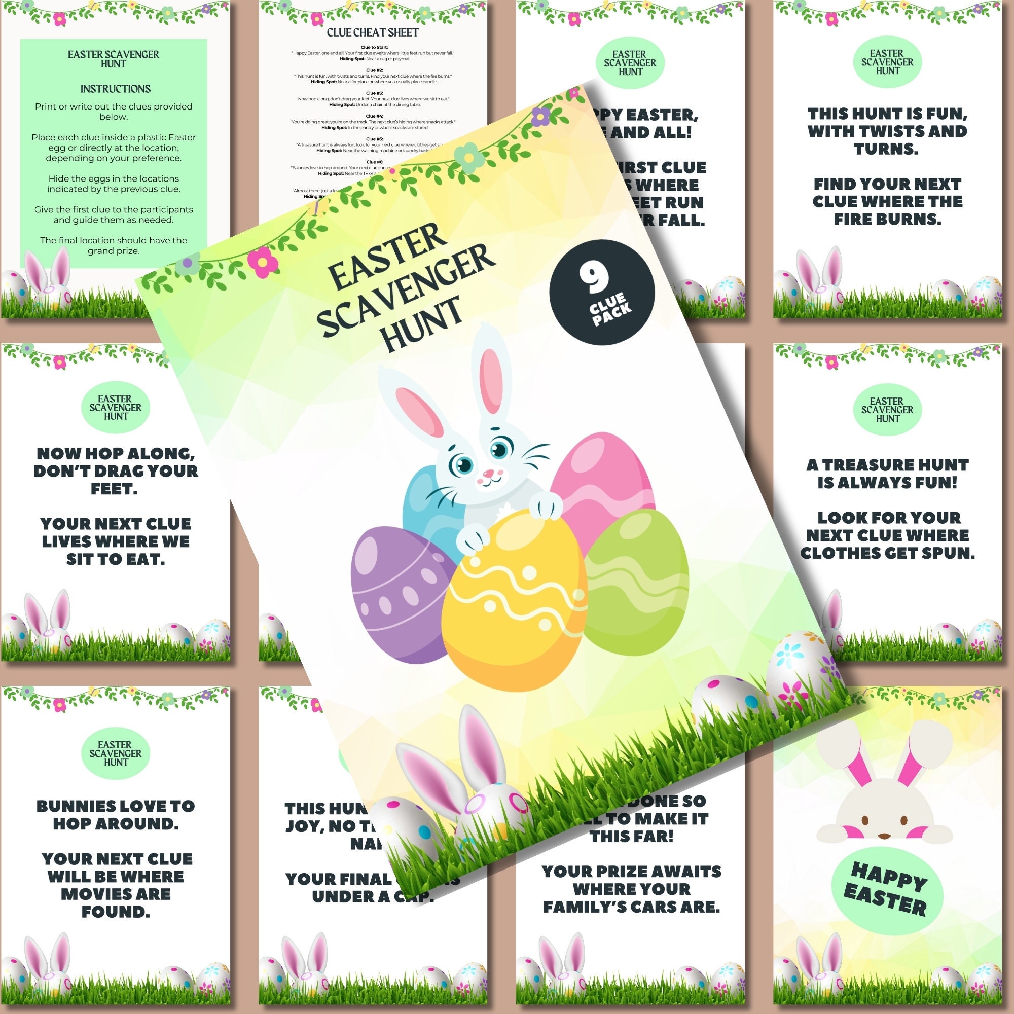 Happy Easter Printable Kids Bundle, Fun Activities With Bunny Food ...