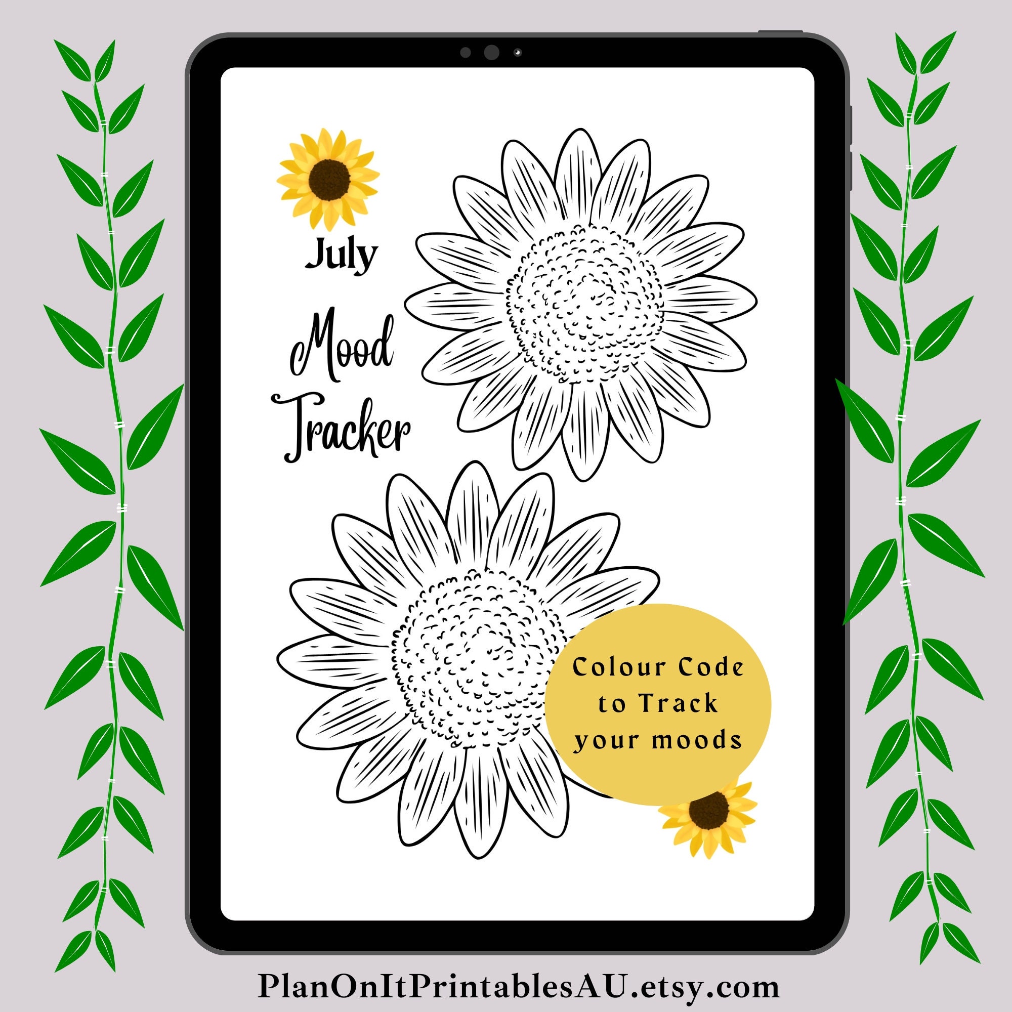 July Mood Tracker Easy Mood Tracker Daily Weekly and - Etsy