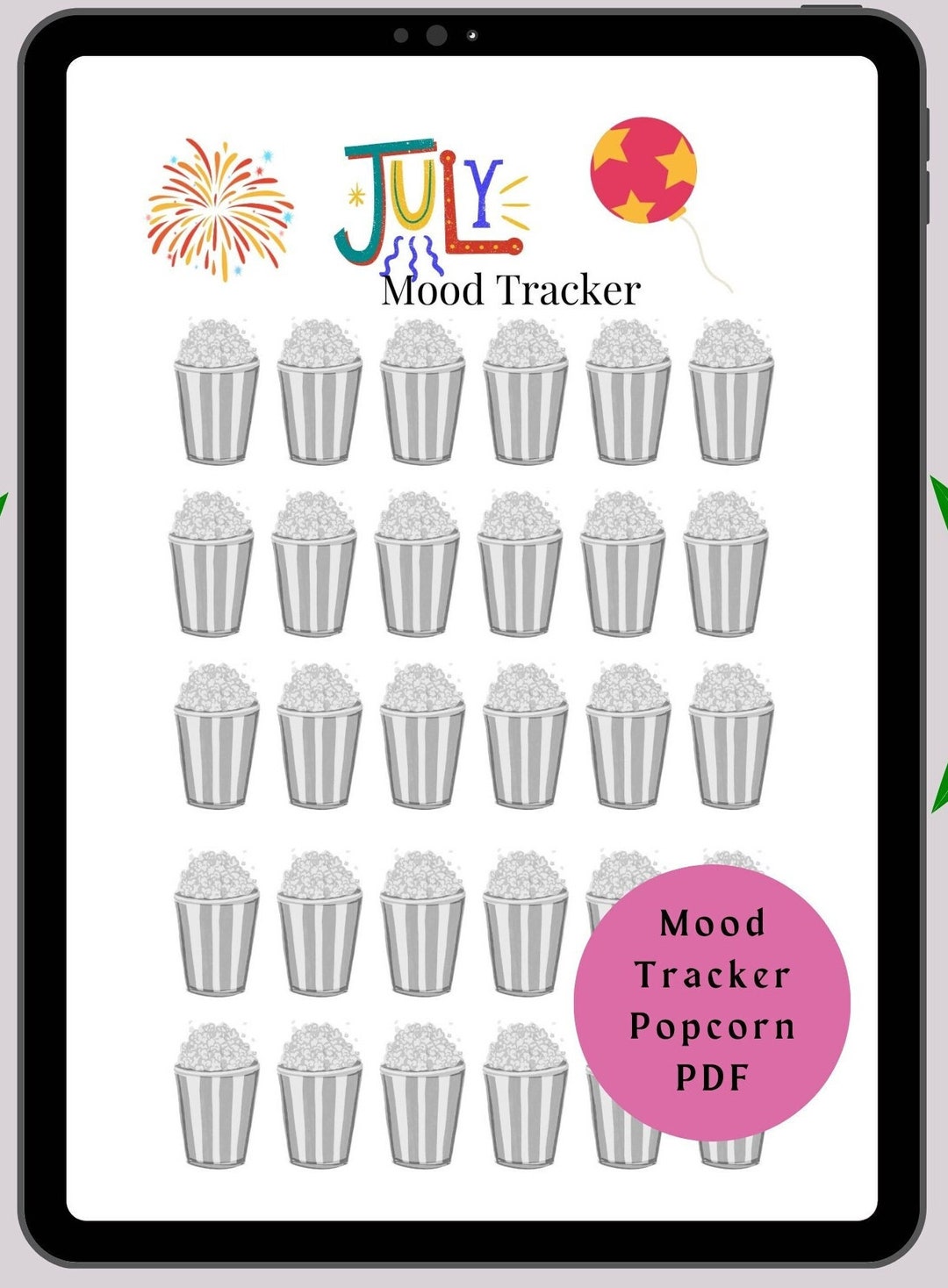 July Mood Tracker: Easy Mood Tracker Daily Weekly and - Etsy