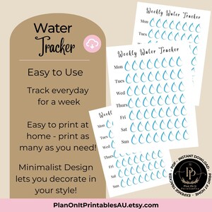 Water Tracker Printable, Water Intake Tracker, Water Intake Chart ...