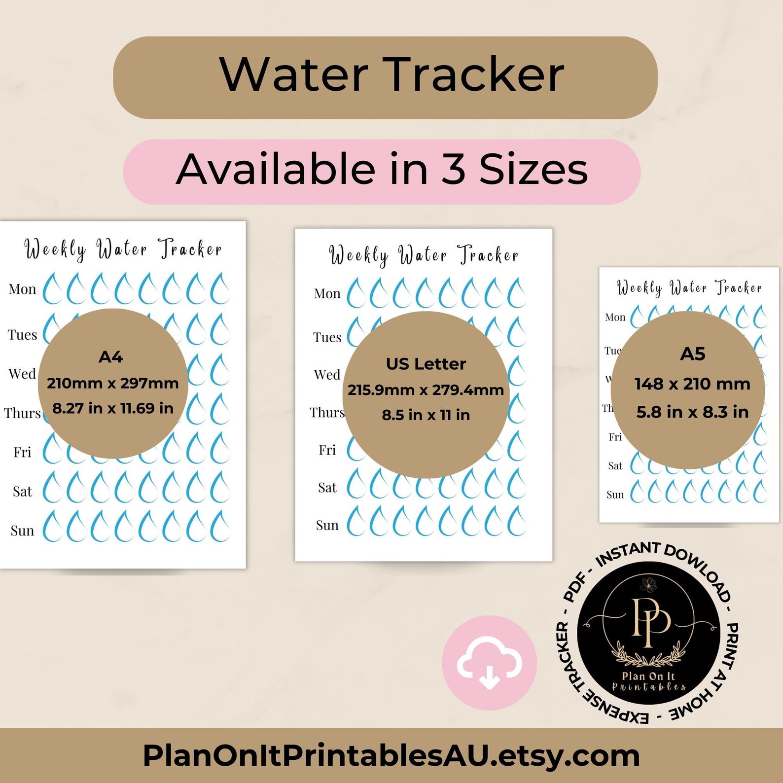 Water Tracker Printable, Water Intake Tracker, Water Intake Chart ...