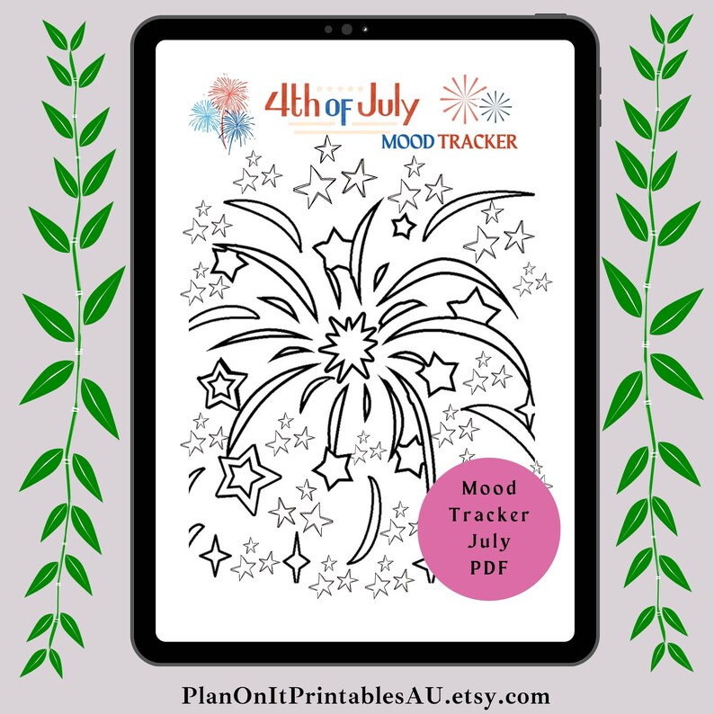 July Easy Mood Tracker, July Mood Tracker, July Journal Ideas, Stay ...