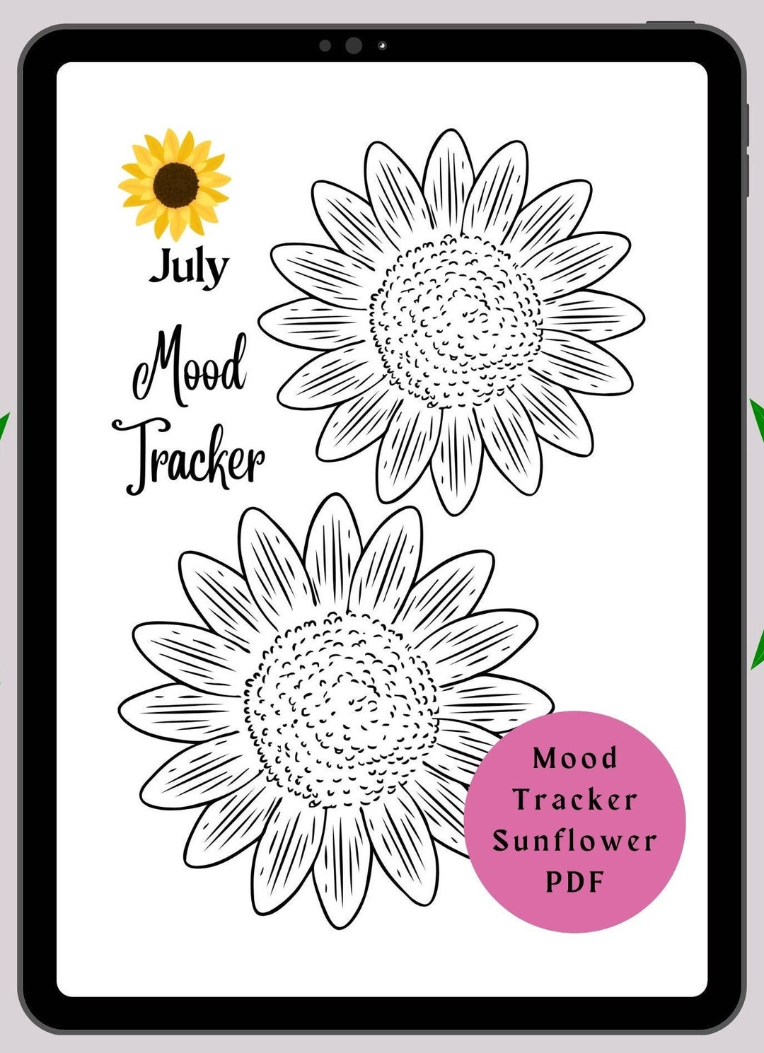 July Mood Tracker, Easy Mood Tracker, Daily, Weekly and Monthly Journal ...