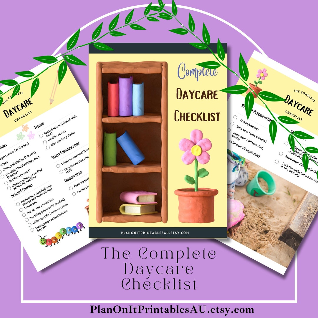 Daycare Checklist Daycare Routine Childcare Planning Childcare Essentials Daily Childcare ...