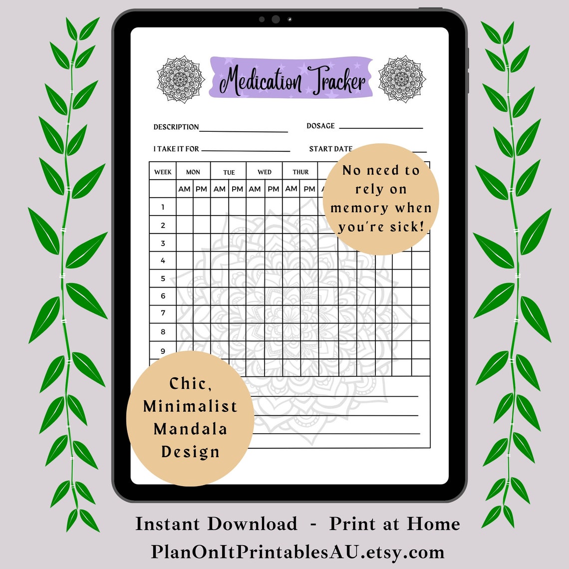 Medication Tracker Kids Printable, Daily Medication Sheet, Medicine ...