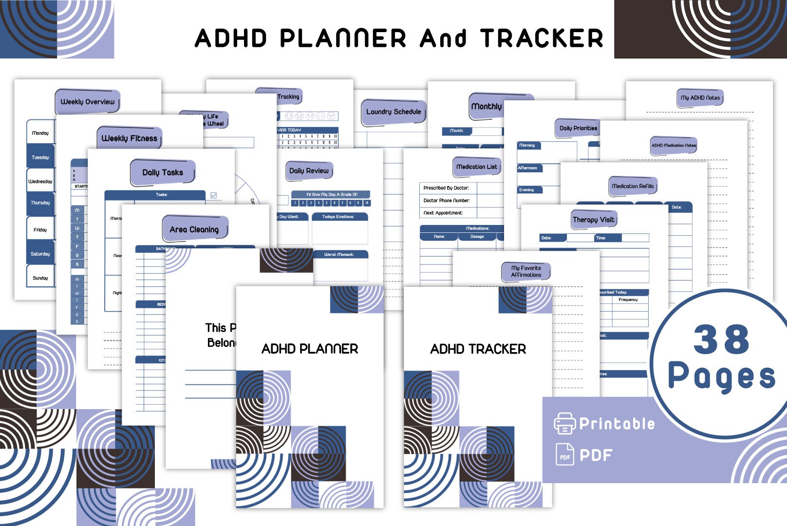 ADHD Planner ADHD Adult Planner Digital Daily Planner Best Planner and ...