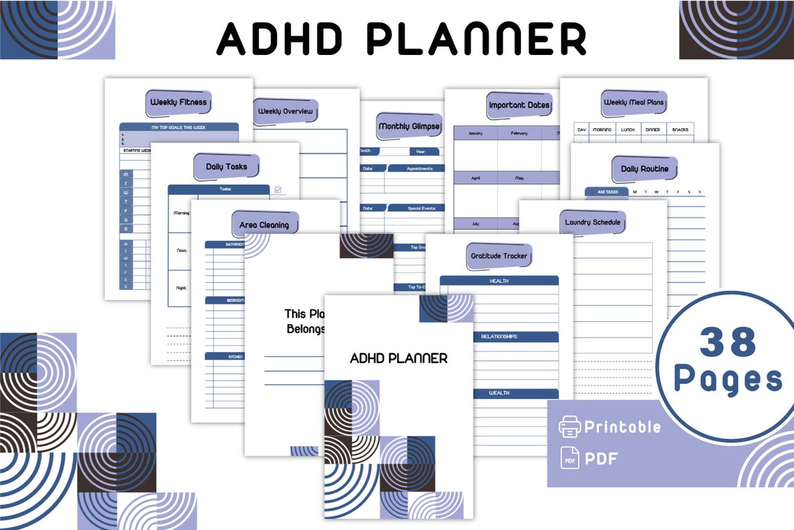 ADHD Planner ADHD Adult Planner Digital Daily Planner Best Planner and ...