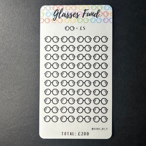 Glasses Fund Savings Challenge | Glasses Savings Tracker | Budget ...