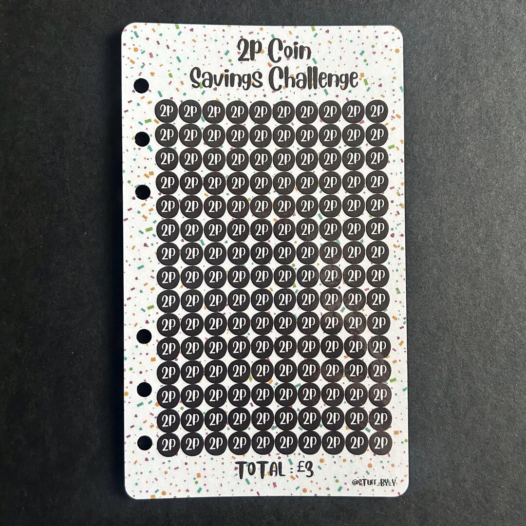 2p Savings Challenge 2p Savings Tracker 2p Savings Budget Tracker ...