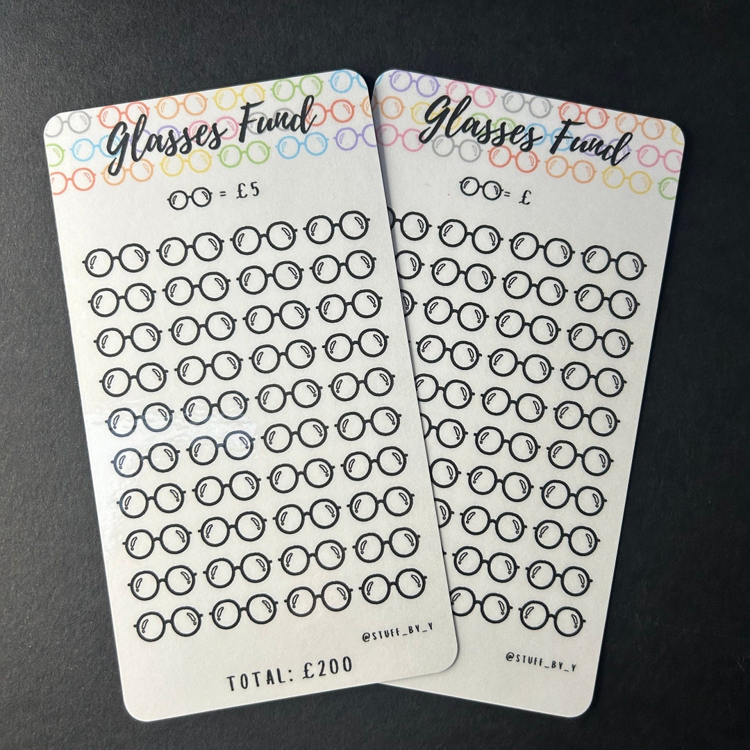 Glasses Fund Savings Challenge | Glasses Savings Tracker | Budget ...