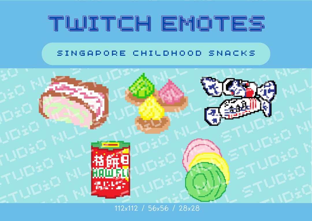 Singapore Childhood Snacks Emotes Twitch Discord Youtube - Etsy