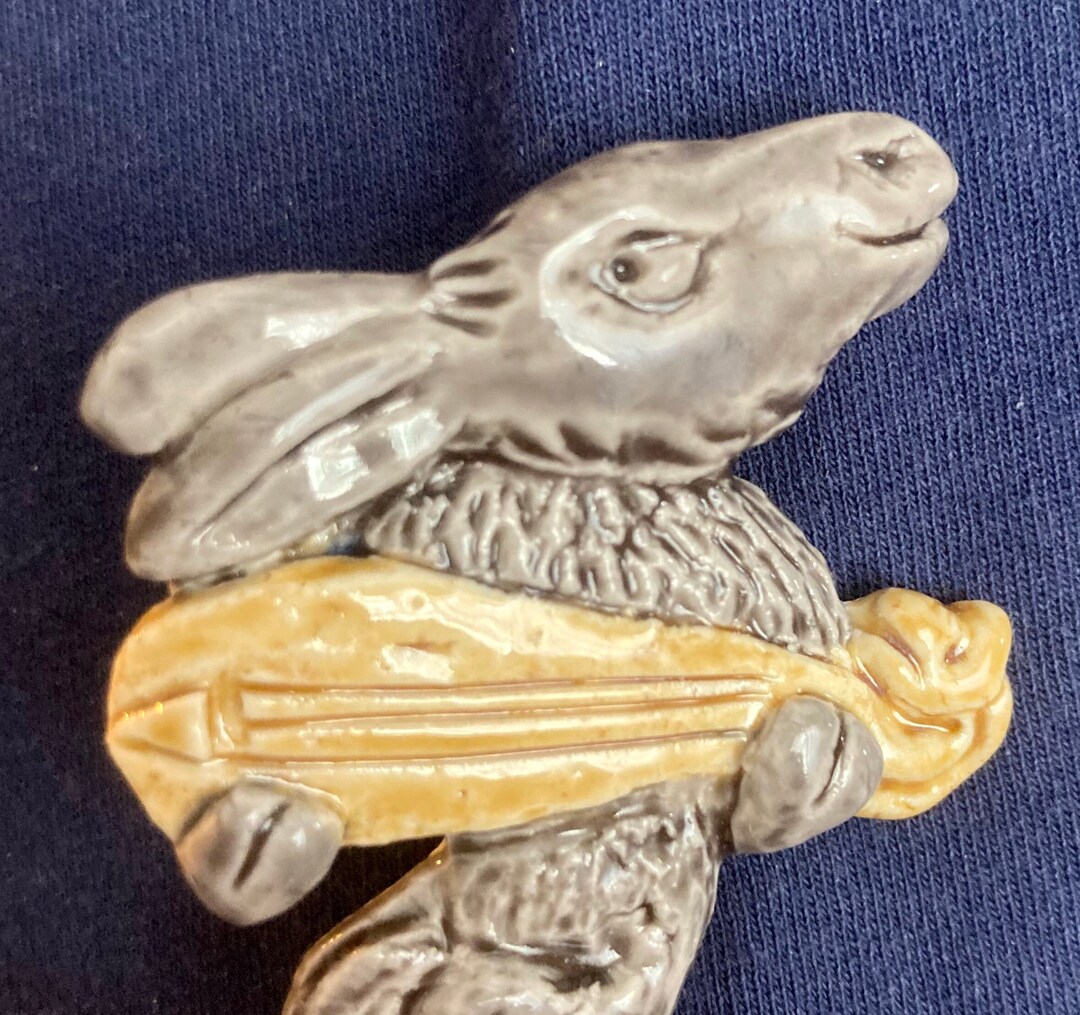 Donkey Playing a Gittern Ceramic Badge - Etsy