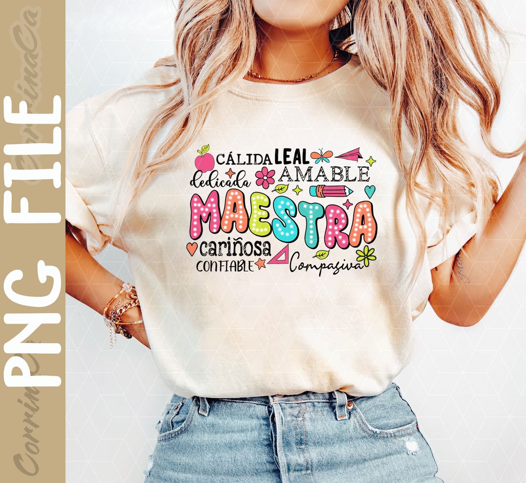Maestra Word Png, Teacher Life Png, Teach Love Inspire Png, Spanish ...