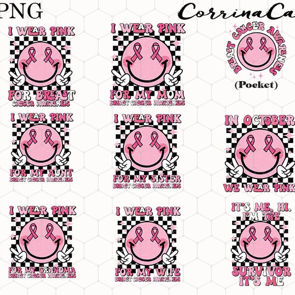 Breast Cancer Smiley Png - Etsy