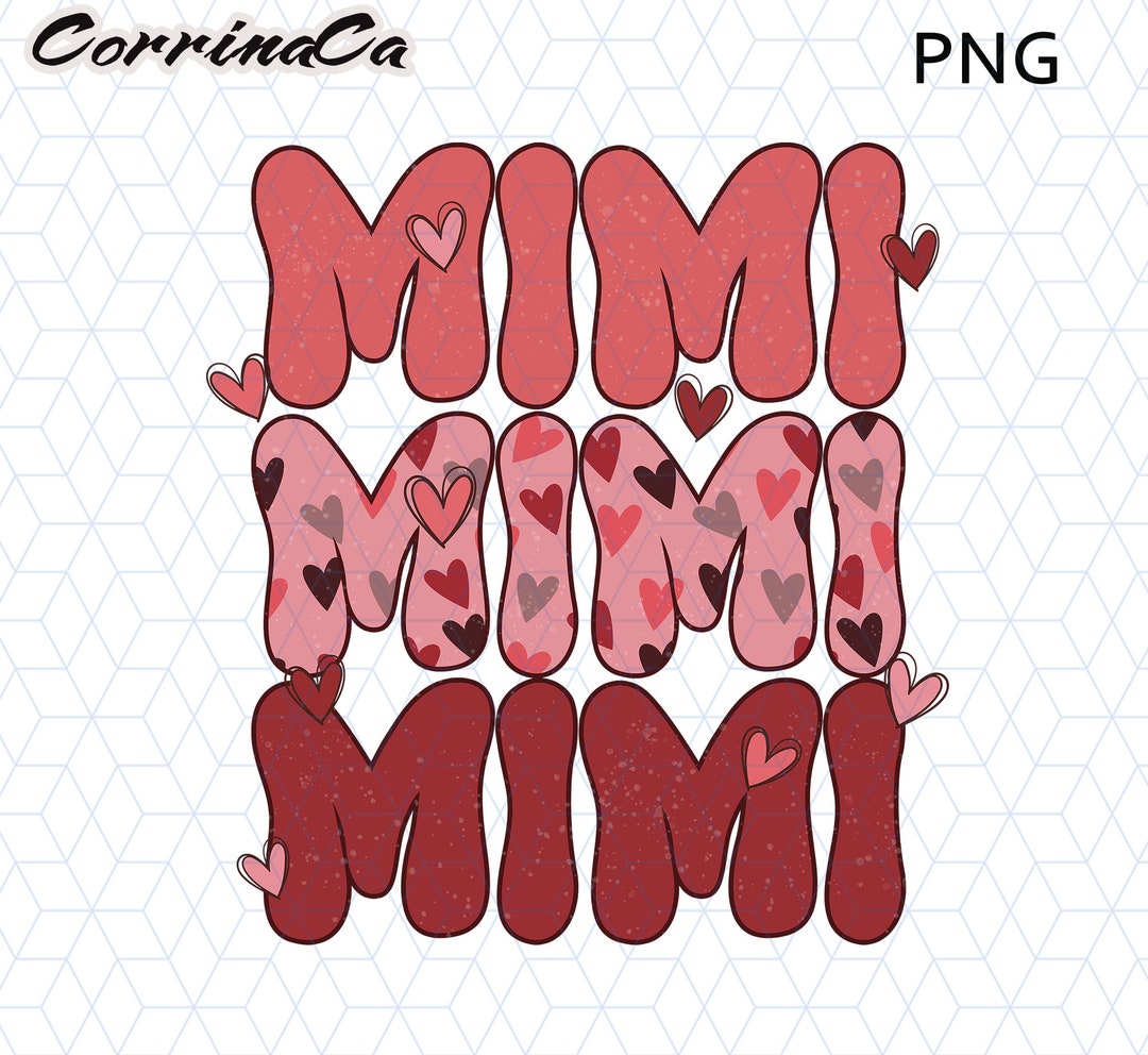 Mimi Heart Png, Mimi Valentines Png, Retro Valentines Png, Valentines ...