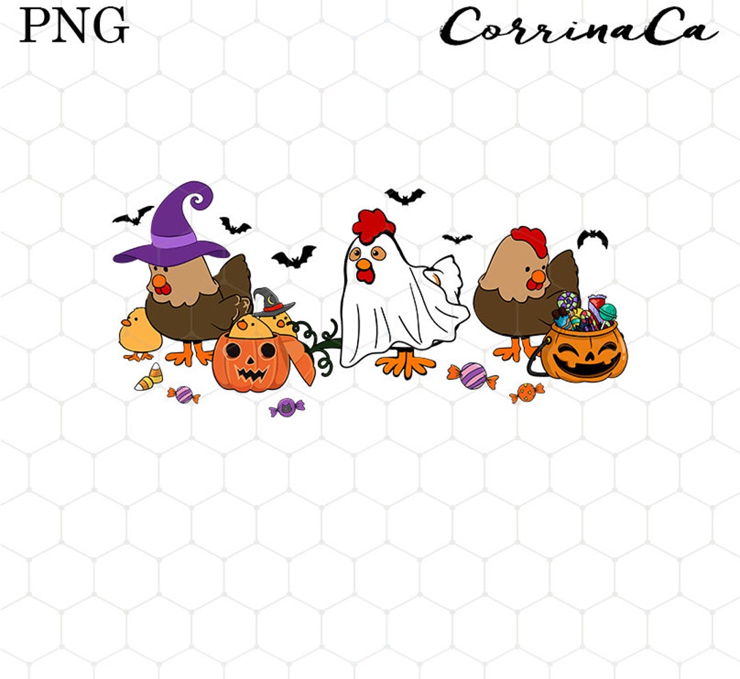 Chickens Halloween PNG, Ghost Chickens Png, Funny Chicken Png, Fall Png ...