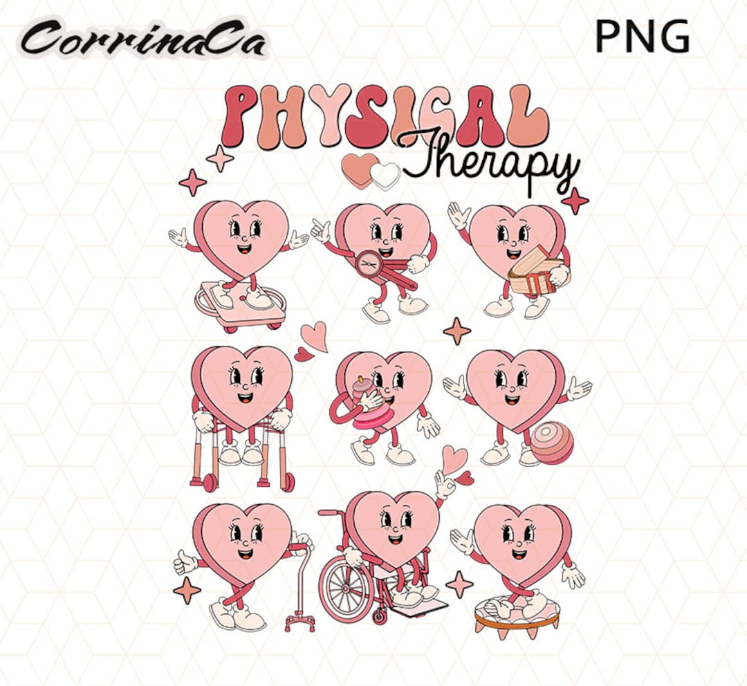 Physical Therapy Valentine Png, PT Valentines PNG, Cute Candy Heart PT ...