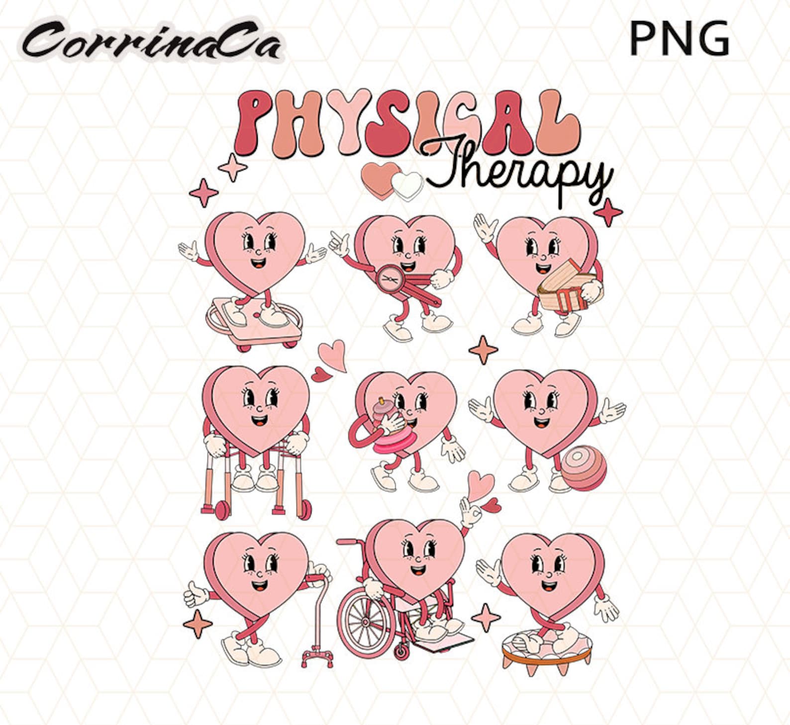 Physical Therapy Valentine Png, PT Valentines PNG, Cute Candy Heart PT ...