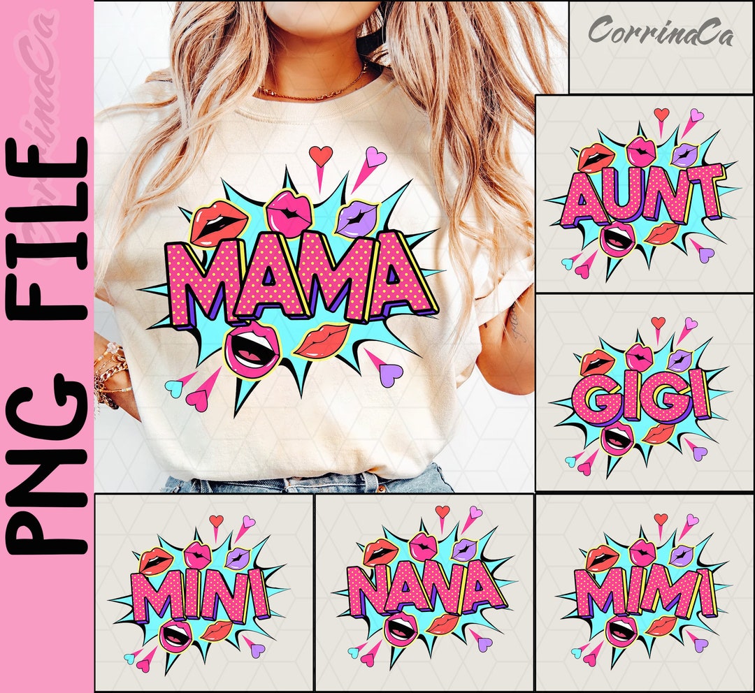 Mama Lips & Mouth Png Bundle Mother's Day Png, Mom Life Pink Lips Kiss ...