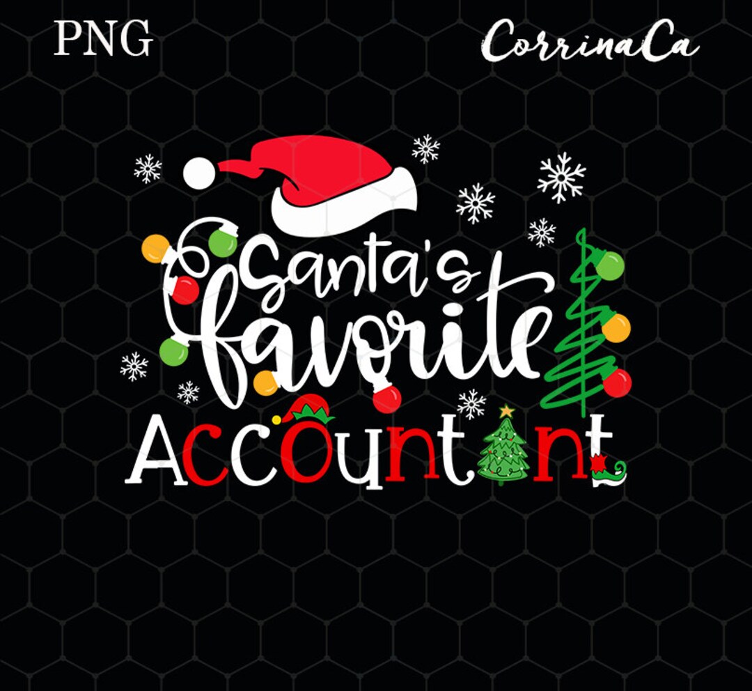 Santa's Favorite Accountant Png Accountant Png - Etsy