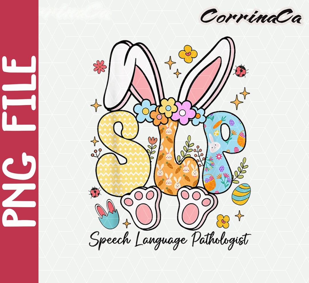 Bunny Bunnies SLP Easter Png, Speech Language Pathologist Png, Speech ...