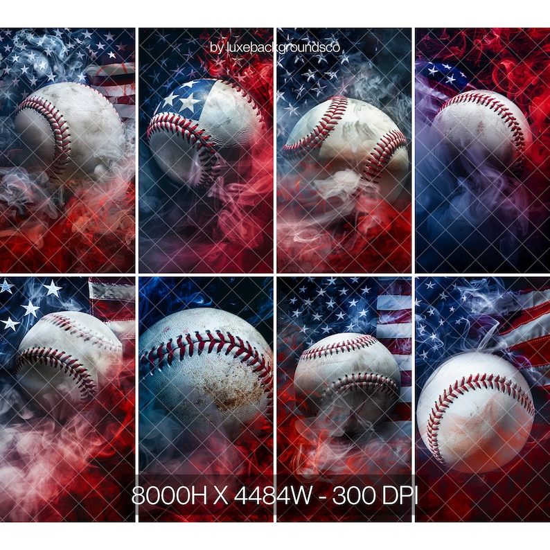 50 USA Flag Baseball Background, Patriotic Baseball Backdrop, Senior ...