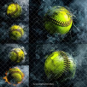 200 Broken Glass Softball Backdrops,sport Poster,softball Poster, Fire ...