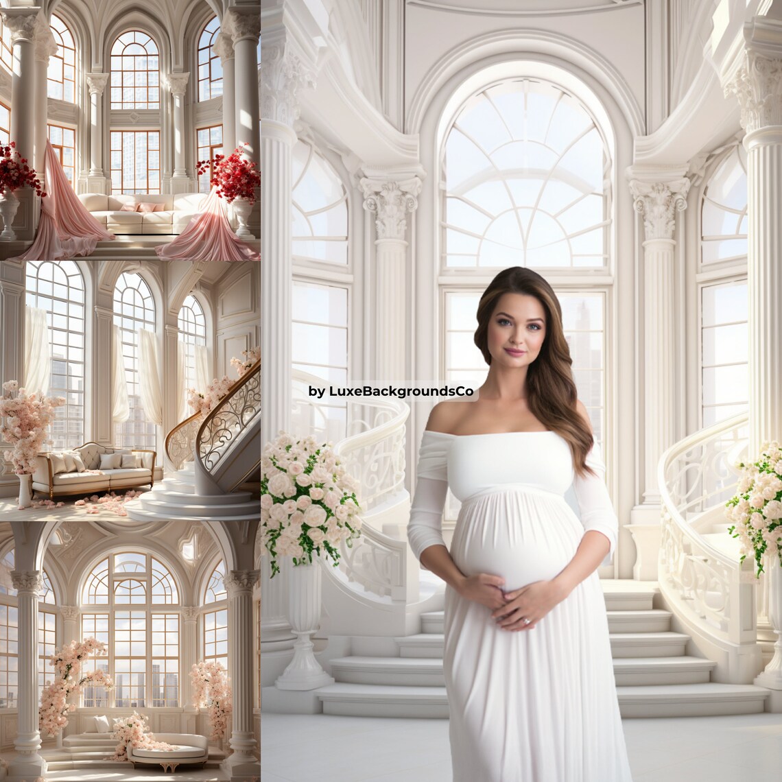 16 Luxury White Room Digital Backdrop Maternity Backdrop - Etsy