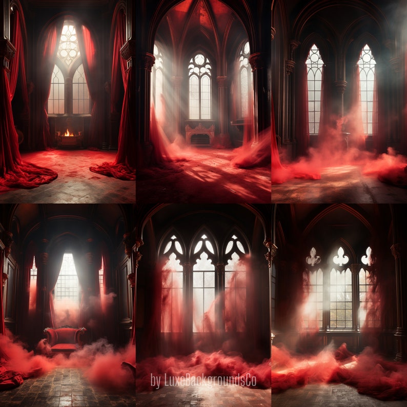 40 Red Room Backdrops, Red Smoke and Fog Backdrop, Maternity Backdrop ...