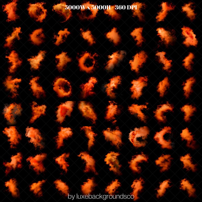 500+ Orange Fog Overlays Bundle,transparent PNG Fog & Orange Fog Effect ...