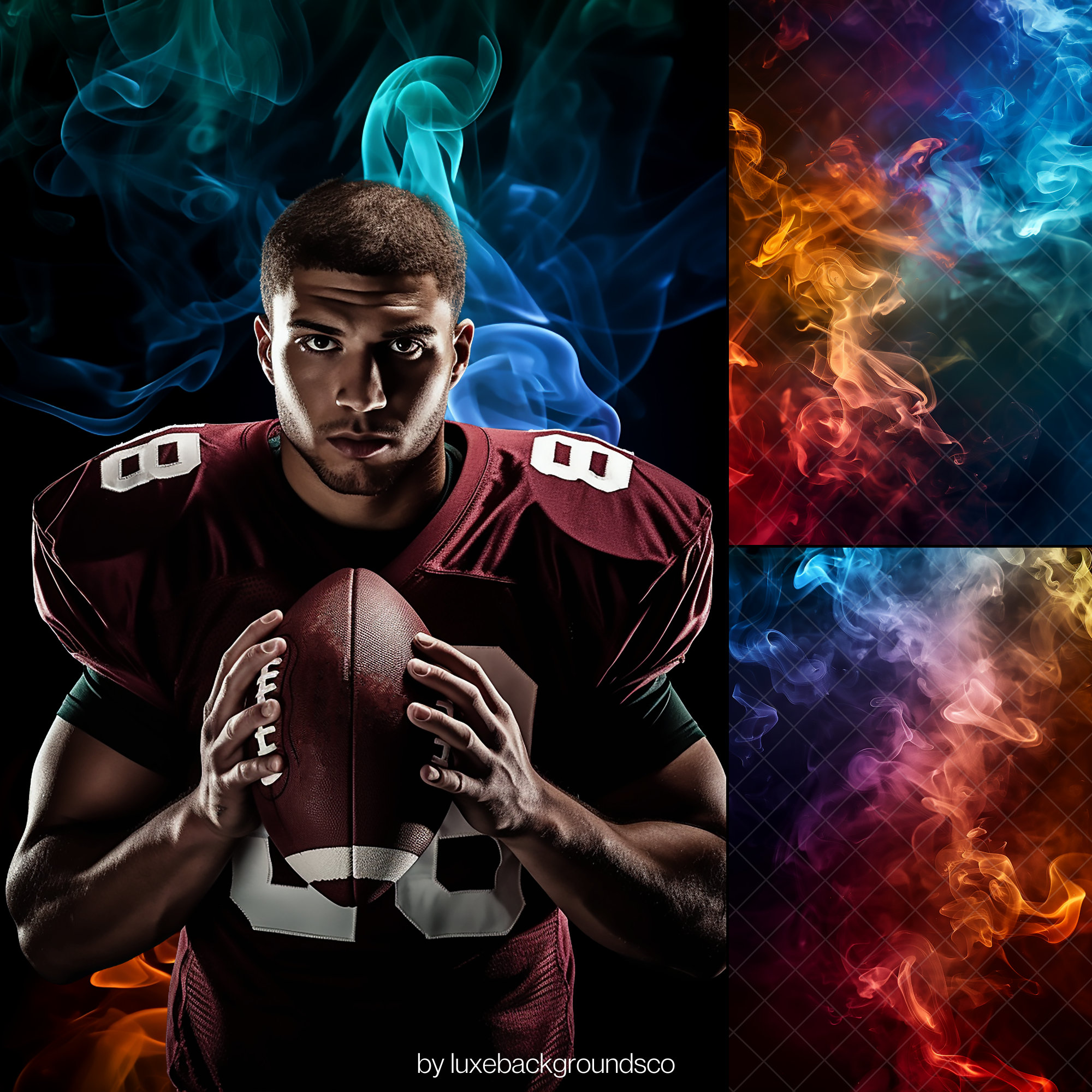 130 Colored Smoke Photography Backgrounds, Sport Poster for Football ...
