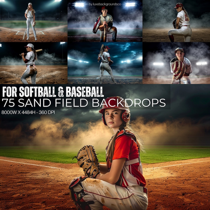 75 Softball & Baseball Stadium Backdrop, Sport Background, Senior Night ...