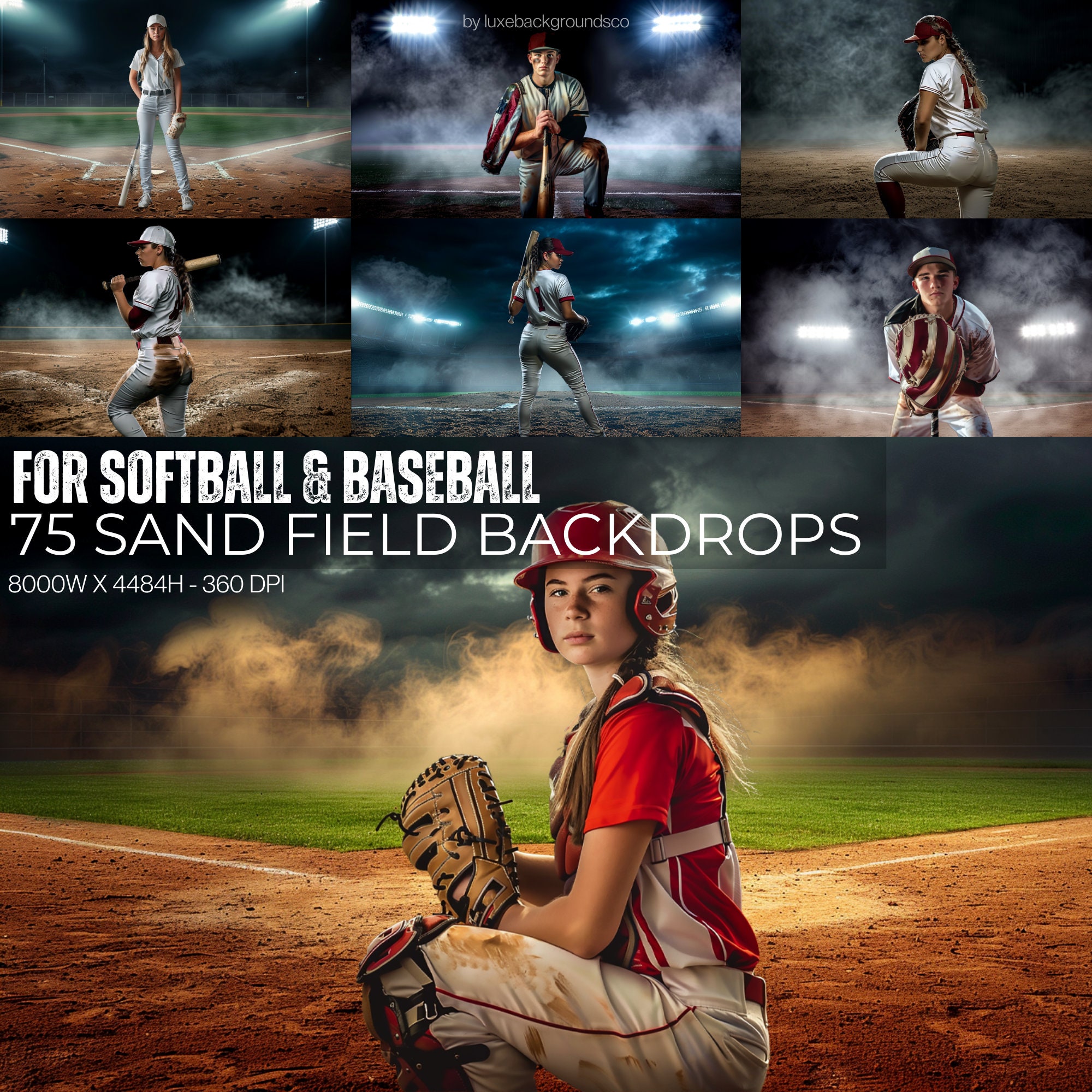 75 Softball & Baseball Stadium Backdrop, Sport Background, Senior Night ...
