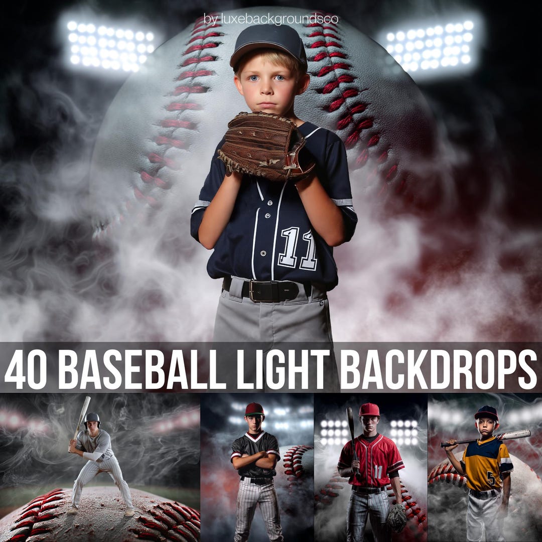 40 Baseball Light Backdrops, Sports Photography Backgrounds, Baseball ...