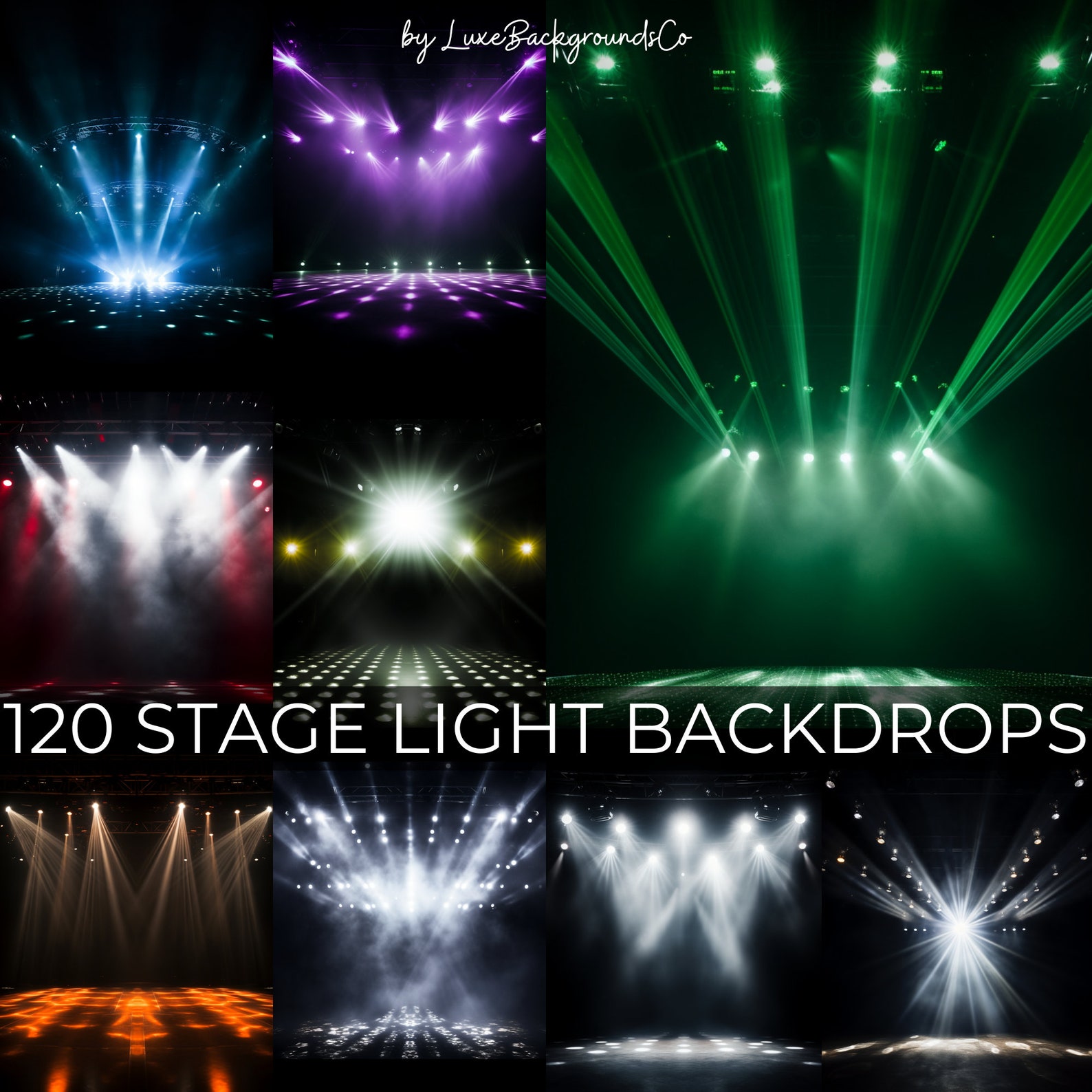 120 STAGE LIGHT Backdrop,white,blue,red,yellow,green,orange,purple ...